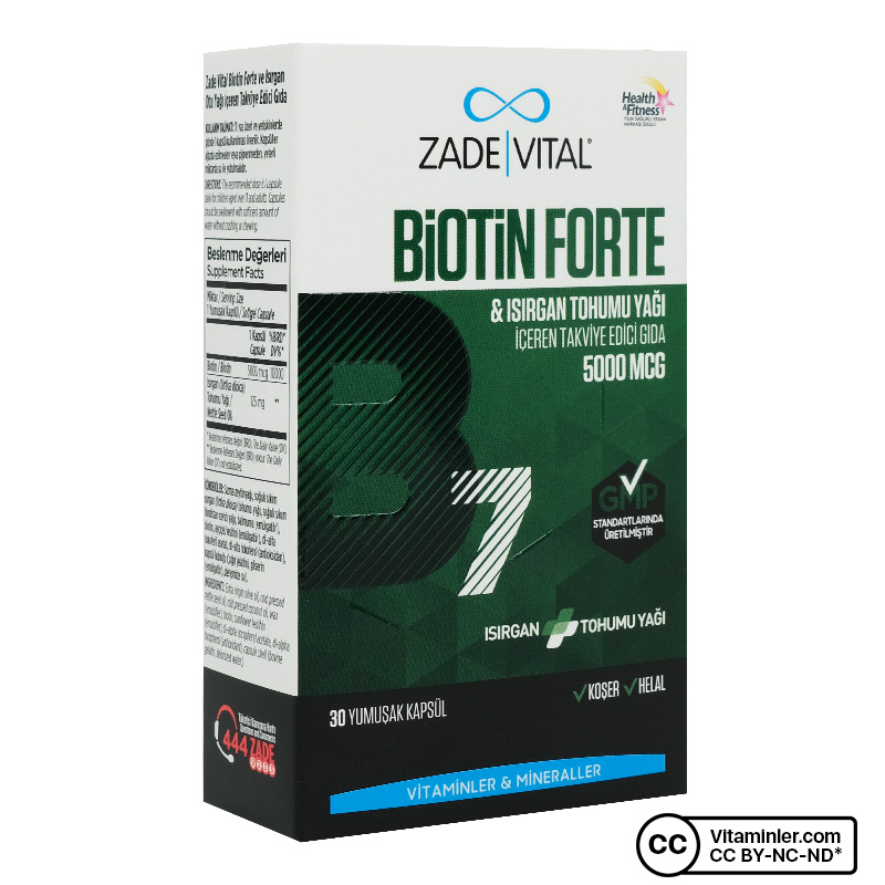 Zade Vital Biotin Forte 5000 Mcg 30 Kapsül - B Vitaminleri
