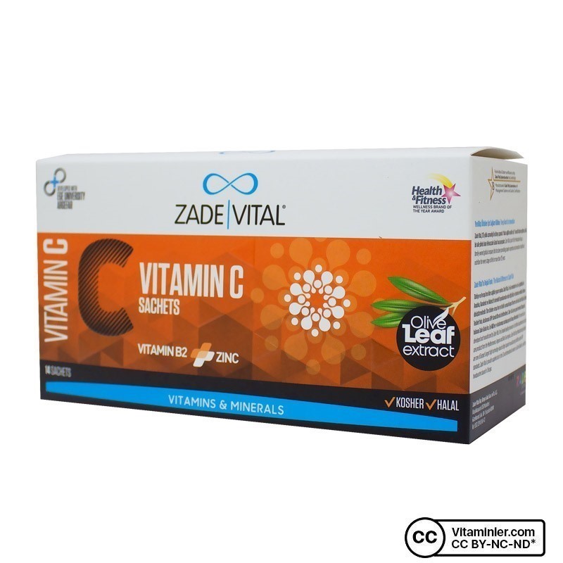 Zade Vital C Vitamini + B2 Vitamini + Çinko 14 Saşe - C Vitaminleri