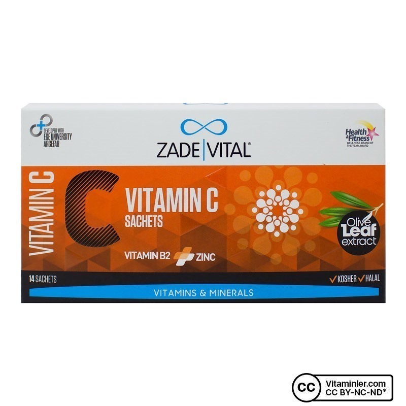 Zade Vital C Vitamini + B2 Vitamini + Çinko 14 Saşe - C Vitaminleri