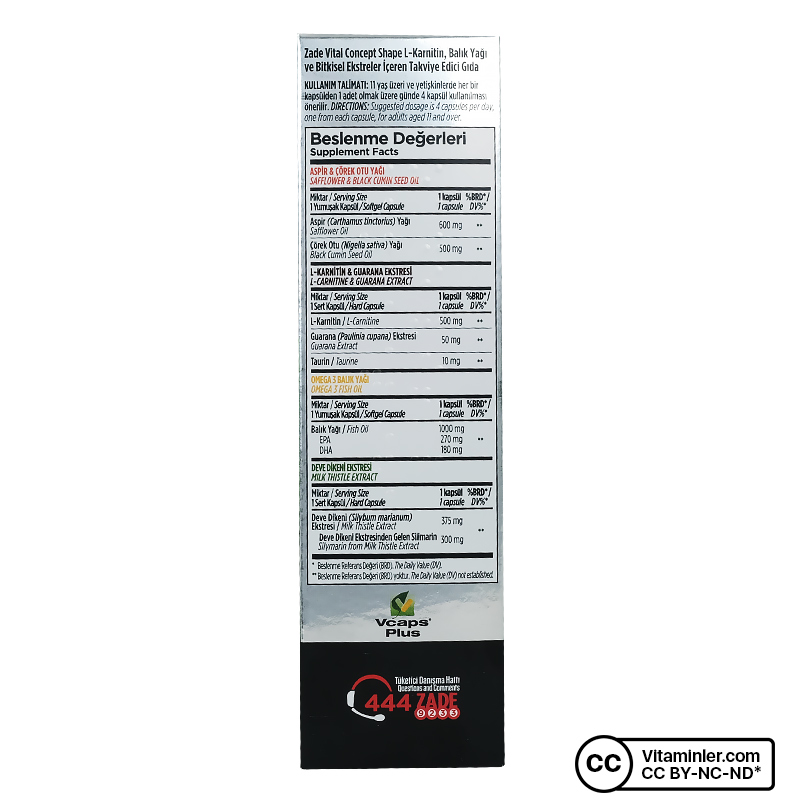 Zade Vital Concept Shape 60 Kapsül | Vitaminler