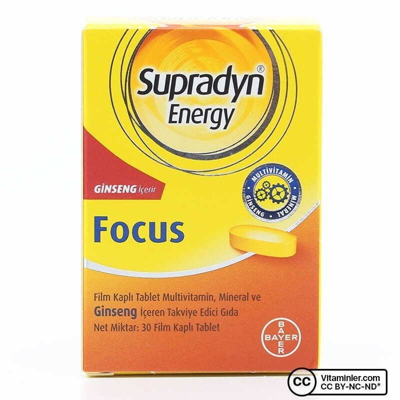 Supradyn Energy Focus 30 Tablet | Vitaminler